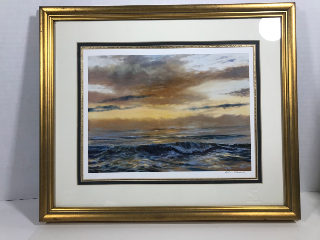 Dianne Rodwell Signed Lithograph Framed 14x17, Dianne Rodwell Seascape ...
