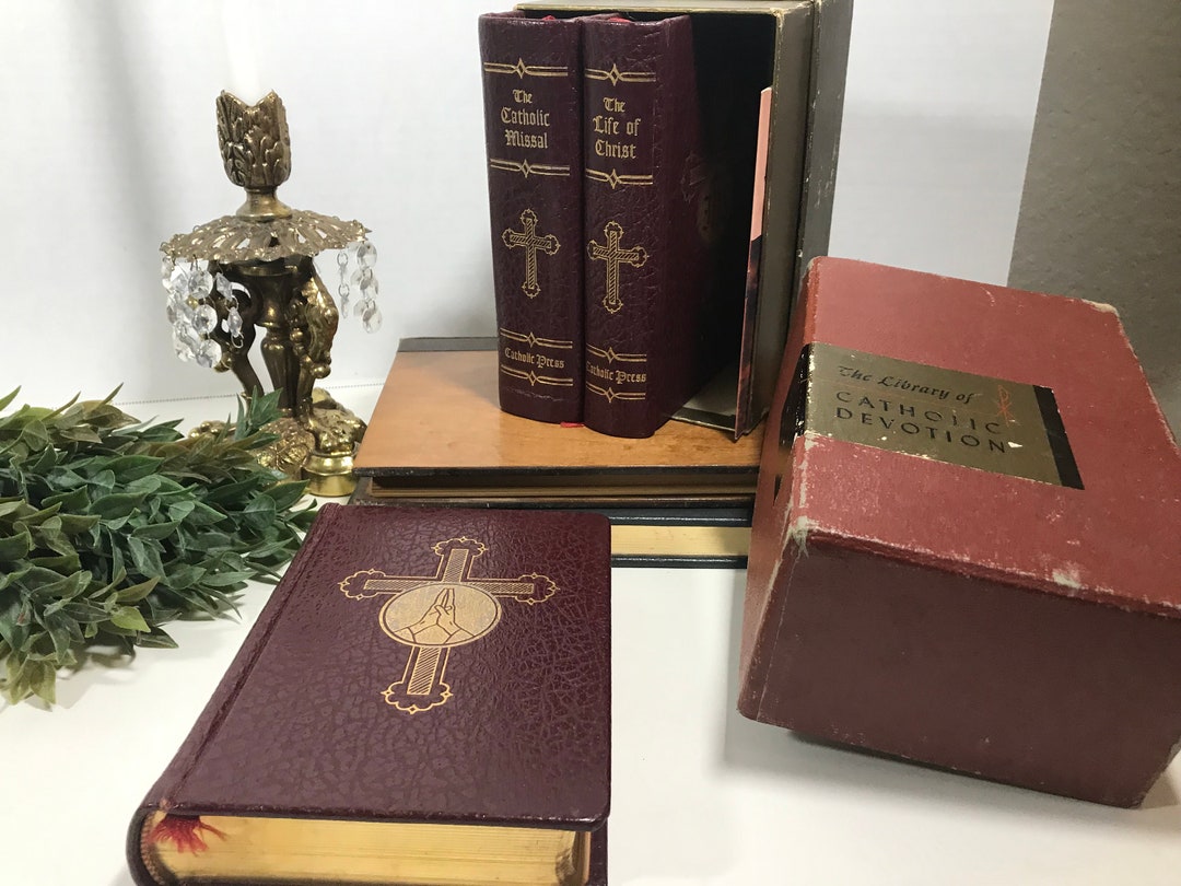 Vintage 1954 the Library of Catholic Devotion Book Set, Vintage 1954 ...