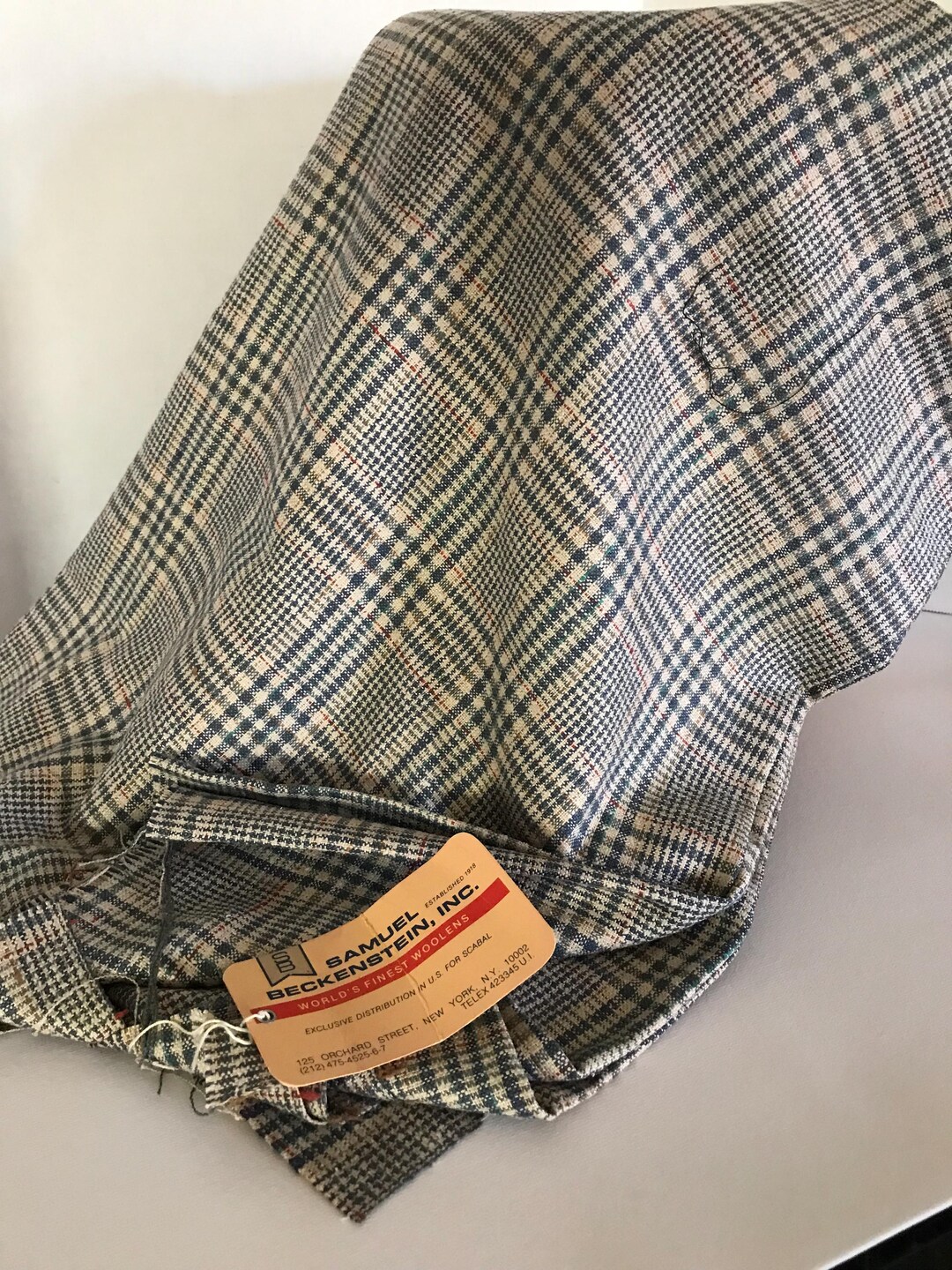 Vintage Samuel Beckenstein Wool Plaid Fabric, Vintage Samuel ...