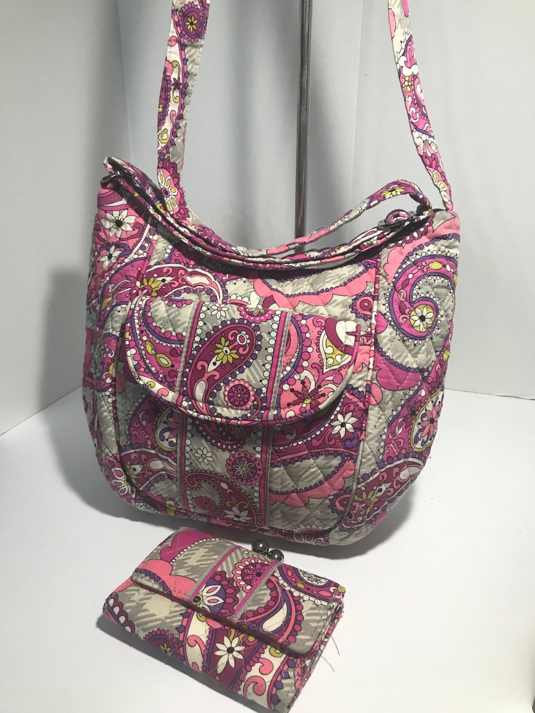 Vera Bradley Quilted Pink Paisley Purse and Wallet Set, Vera Bradley ...