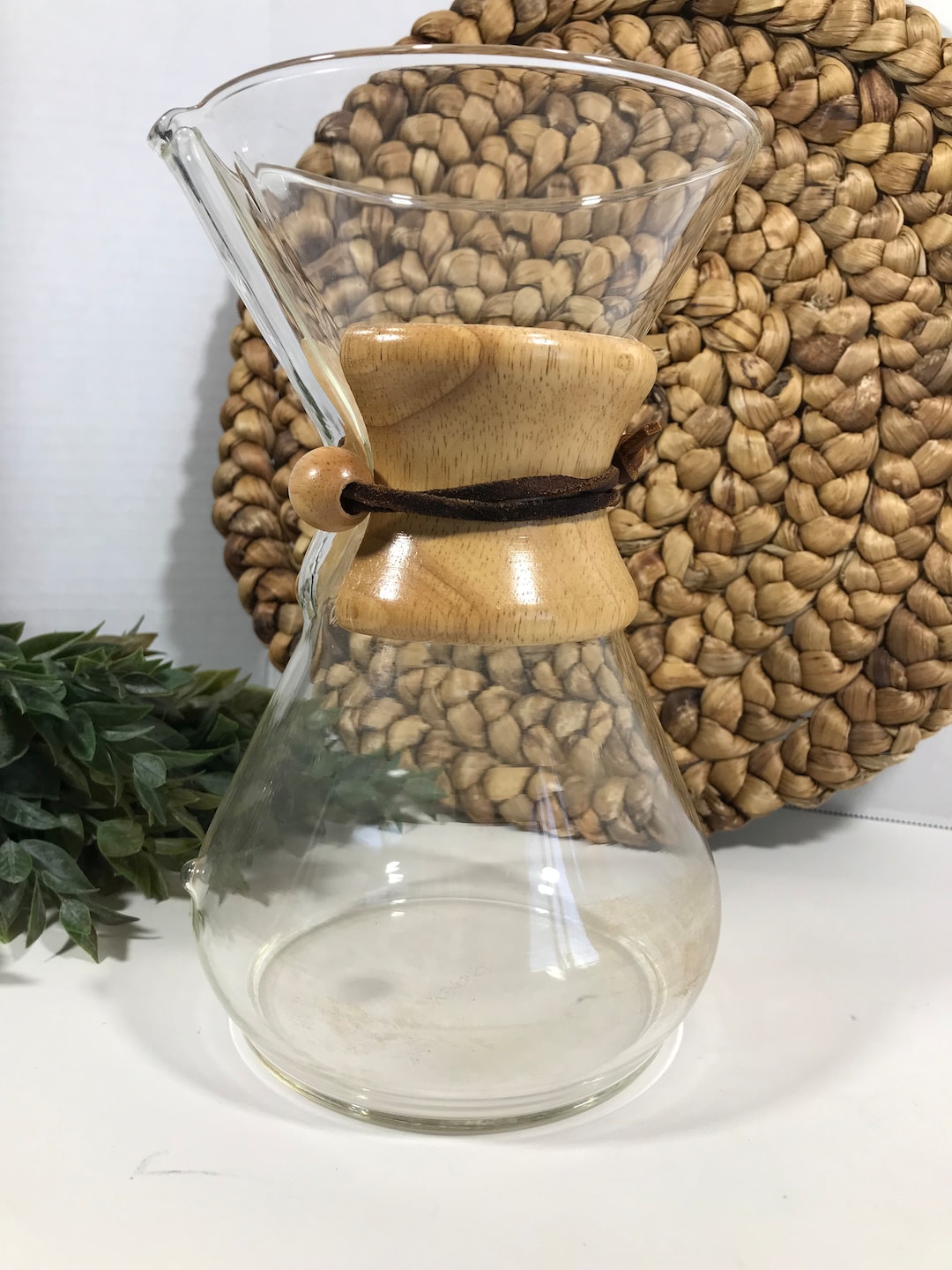 Vintage Chemex Glass Pour Over Coffee Carafe, Chemex Glass and Wood 9 ...