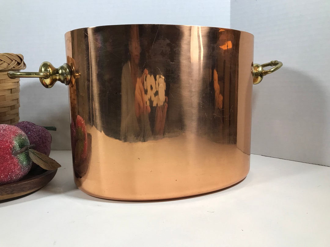 Vintage Solid Copper Wine Bucket, Vintage Copper and Brass Wine ...