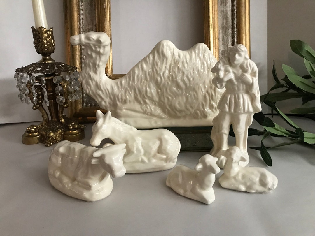 Vintage Ceramic Nativity Christmas Set, Ceramic Christmas Nativity ...
