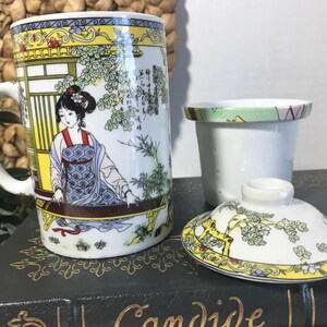 Asian Inspired White Teacup Set, Ceramic Porcelain Tea Cup, Stainer and ...