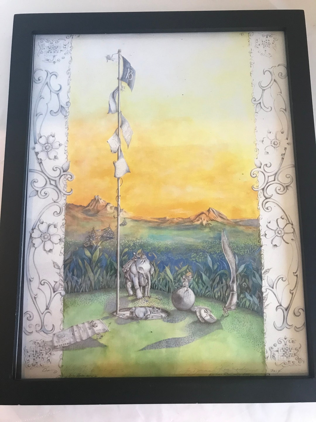 Unique Fantasy Style Original Painting Signed by Artist, Whimsical ...