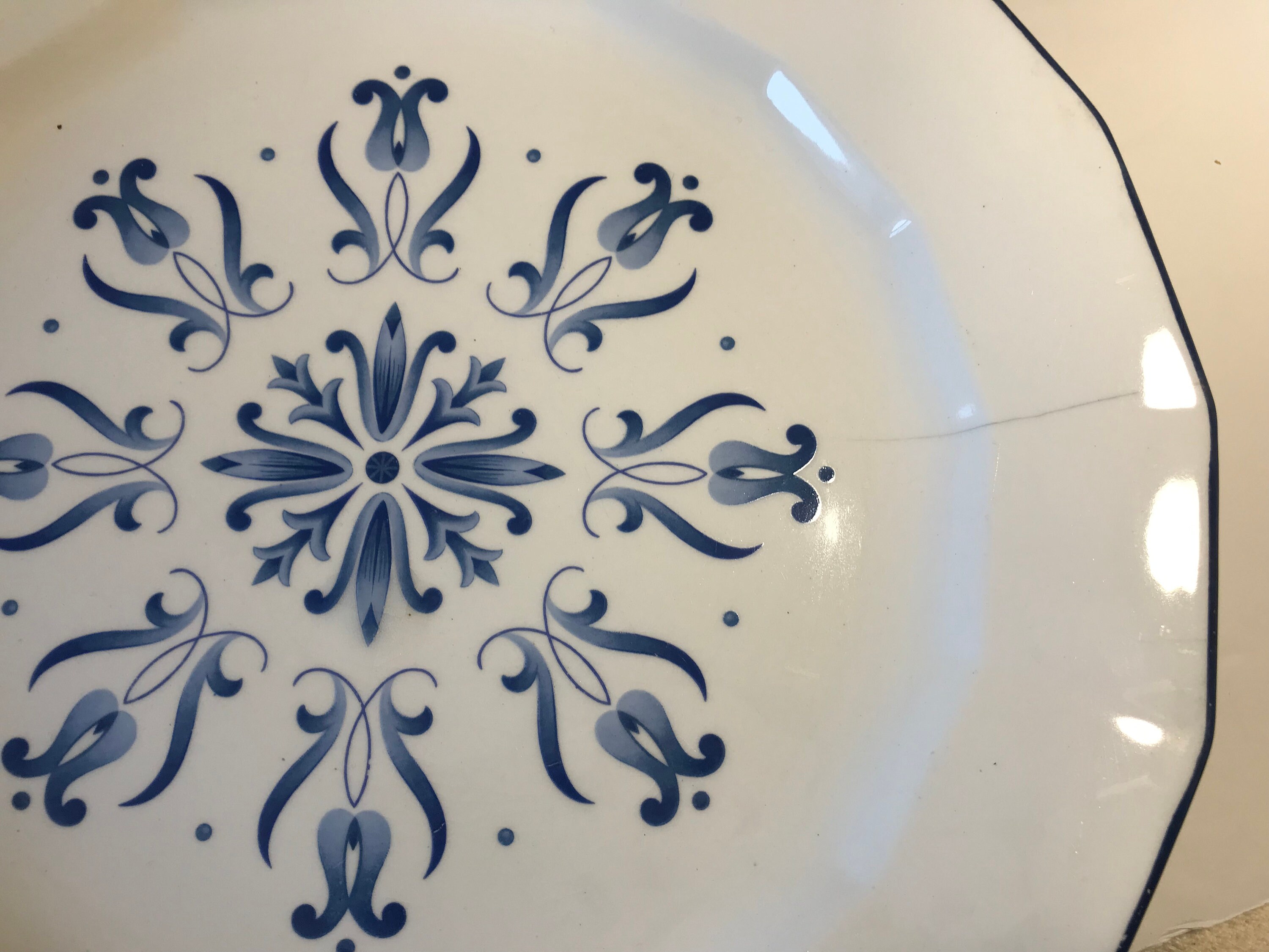 Vintage Blue and White Mix and Match 3 Dinner Plates - Etsy