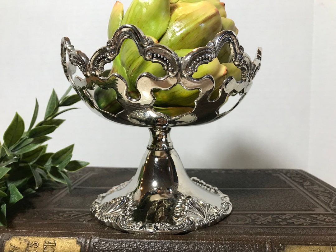 Vintage Silver Plate Candy Dish, Vintage Silverplate Nut Dish, Vintage ...