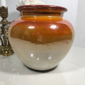 Lance Timco Raku Pottery Vase, Signed, Raku Crackle Pottery Planter ...