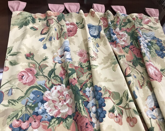 Vintage Custom French Country Style Fabric Drapery Panel, Vtg Heavy ...