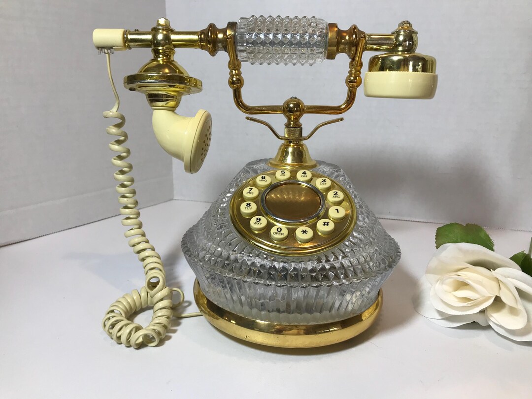 Vintage Godinger Elegant Crystal Telephone, Vintage Godinger French ...