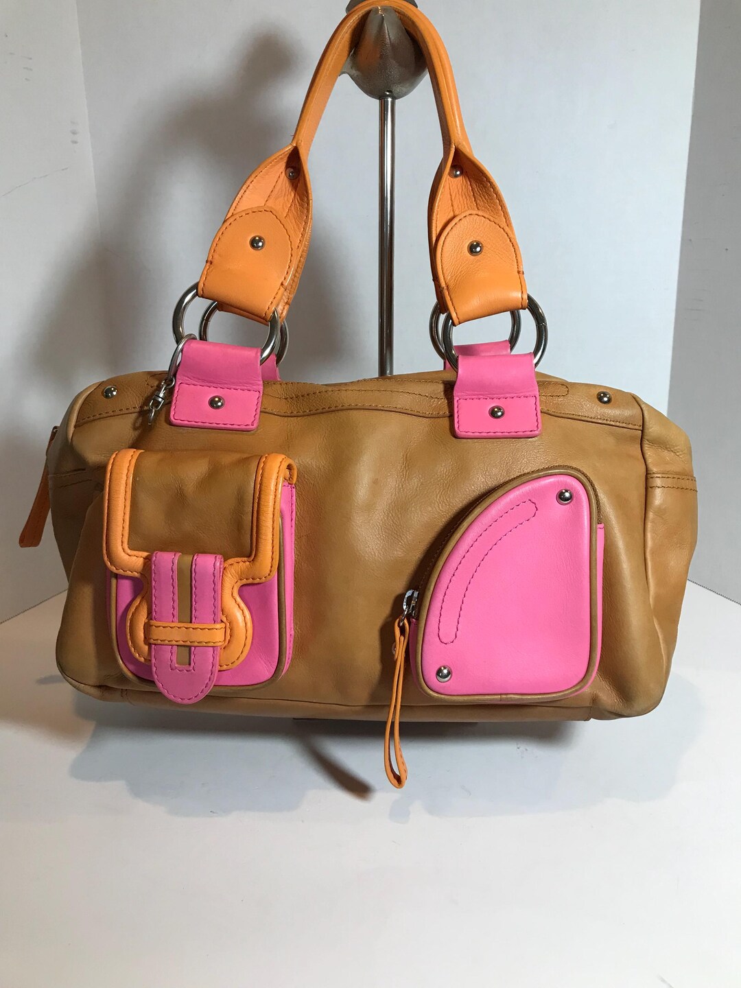 Vintage Kate Landry Purse, Kate Landry Natural Soft Leather Handbag ...