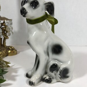 Vintage Ceramic Dog Figurine, Dalmation Dog Ceramic Figurine, Spotted ...