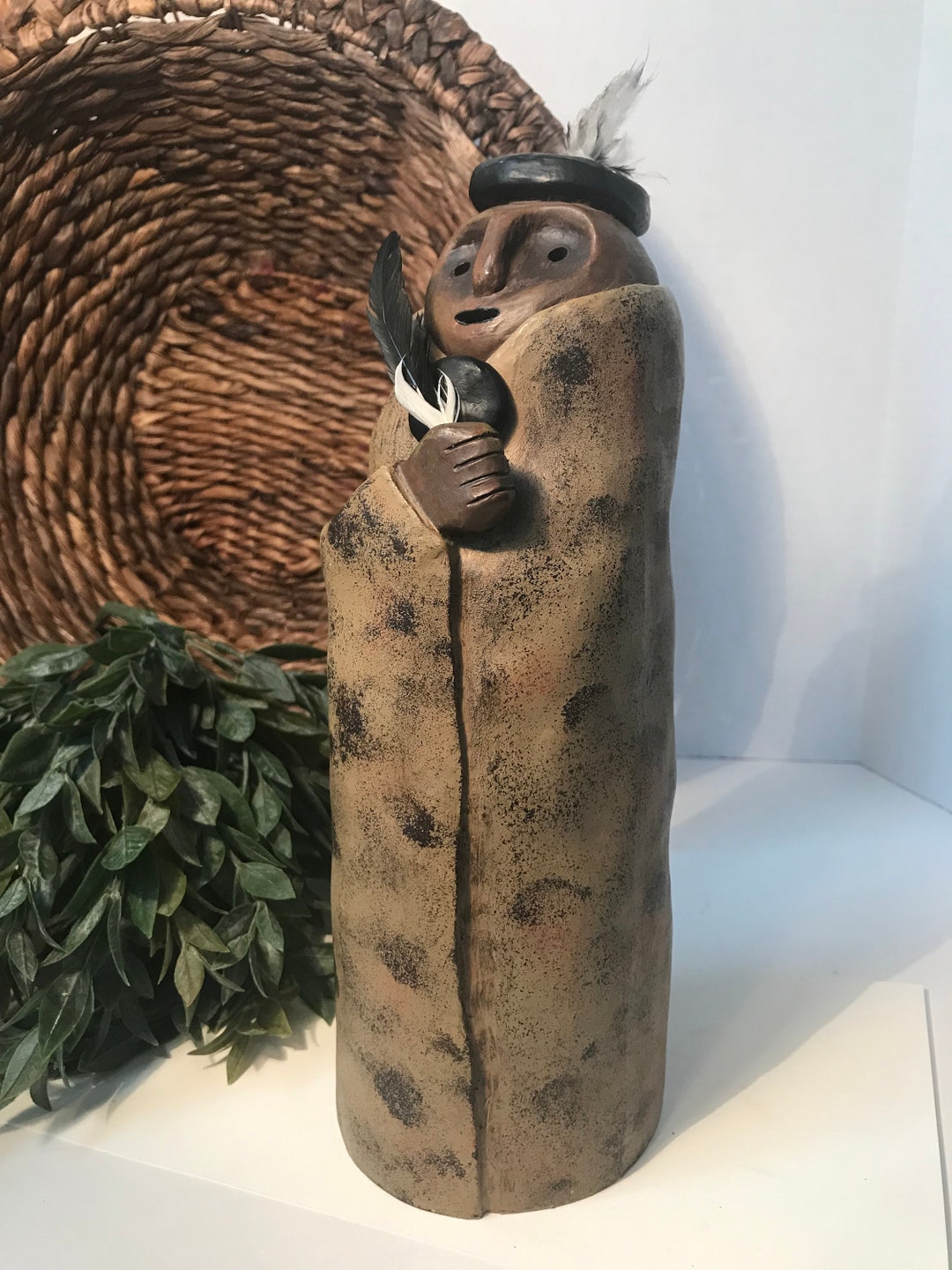 Vintage Art Pottery Statue, Whimsical Art Pottery Figurine With ...