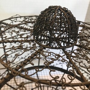 Vintage Wrapped Wire Cake Stand and Dome Cover, Rustic Wire Kitchen ...