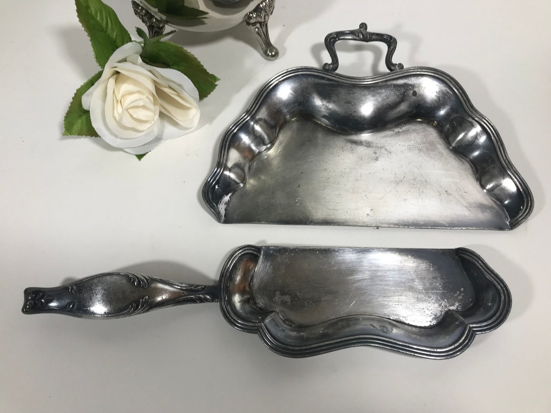 Vintage Derby Silver Crumb Catchers, Vtg Silverplate Butler's Crumb ...