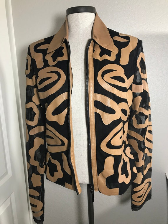 Vintage Isabel leather mod design jacket, brown leath… - Gem