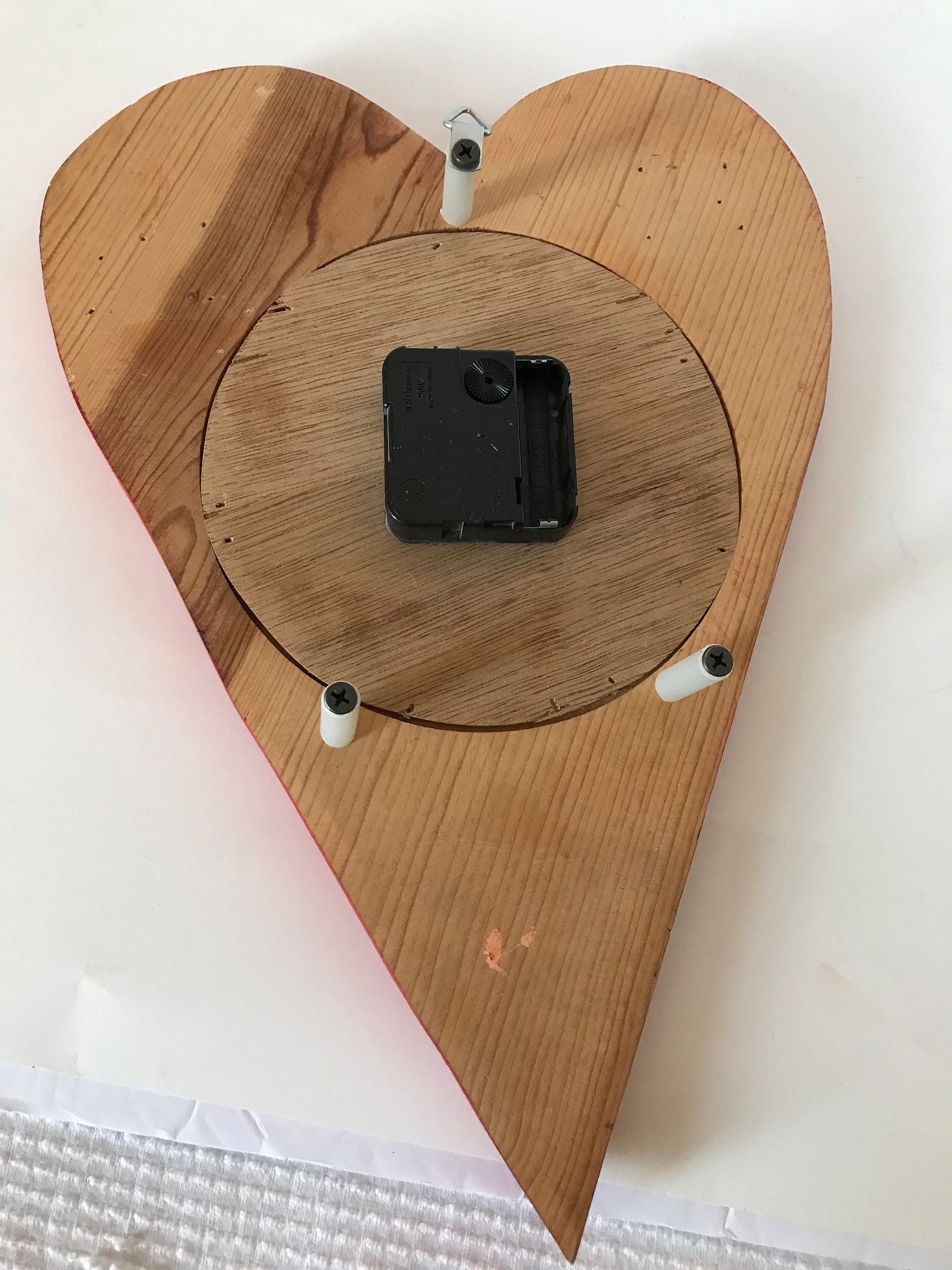 Vintage Handmade Wood Red Heart Clock Wild Thing You Make My - Etsy