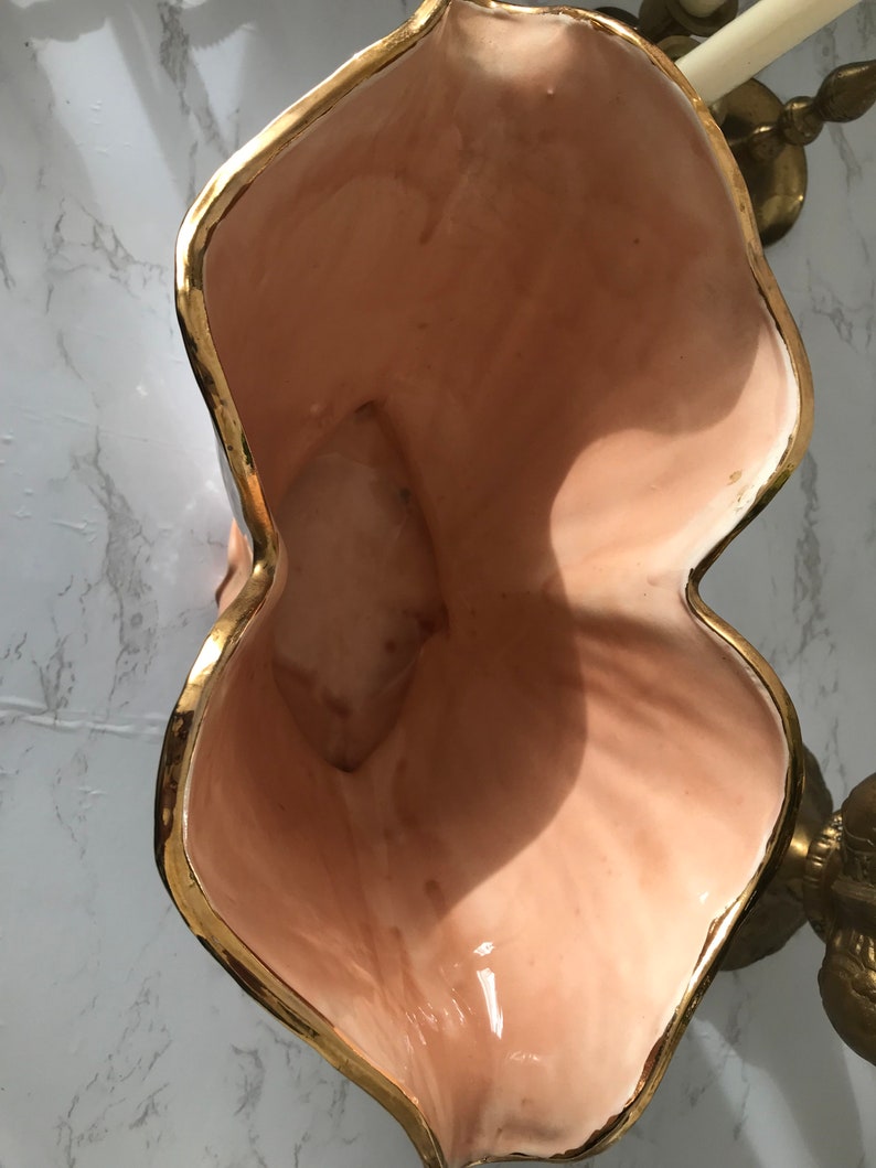 Vintage Art Deco Designed Large White Shell Shaped Bowl With - Etsy