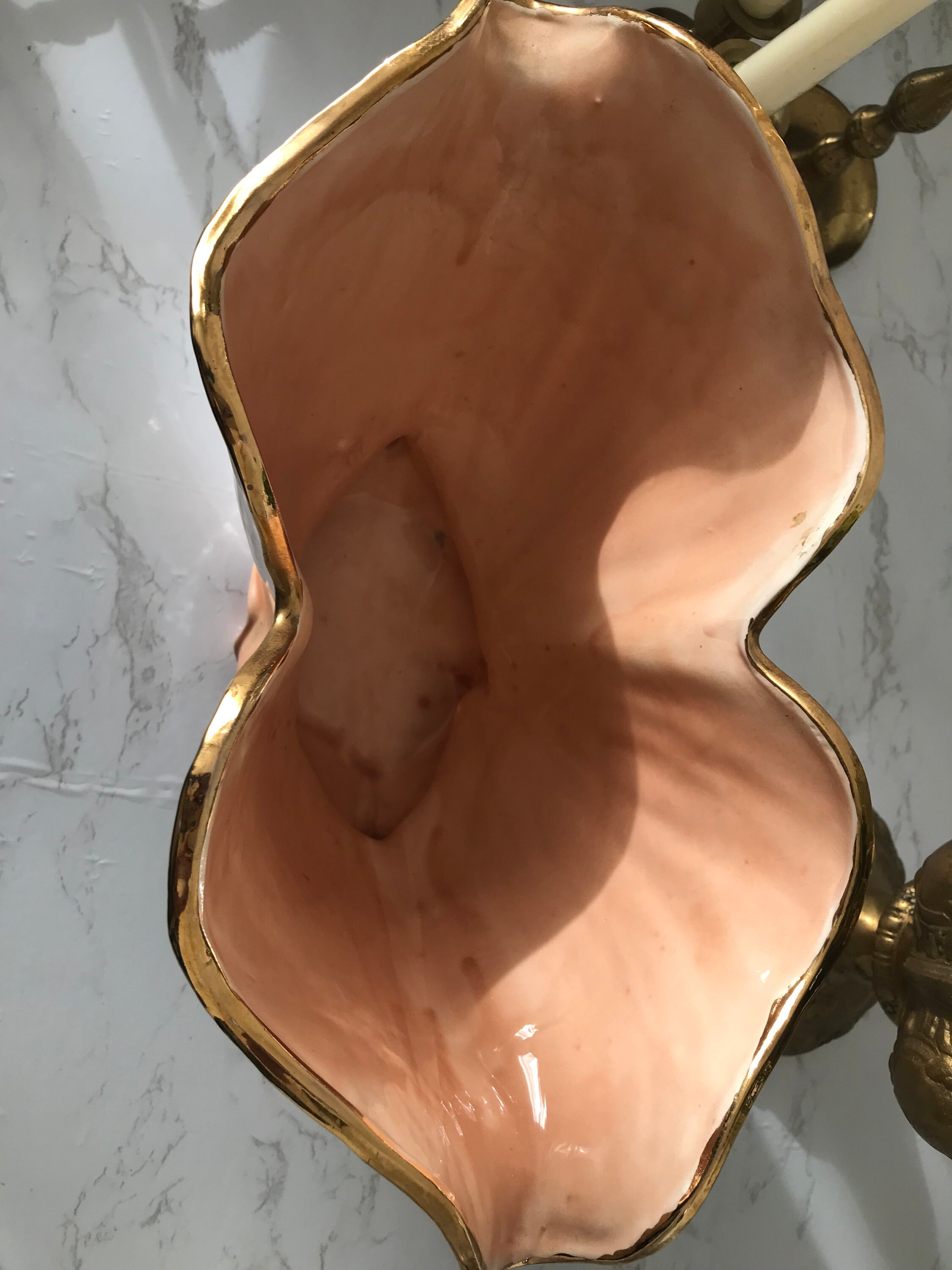 Vintage Art Deco Designed Large White Shell Shaped Bowl With - Etsy