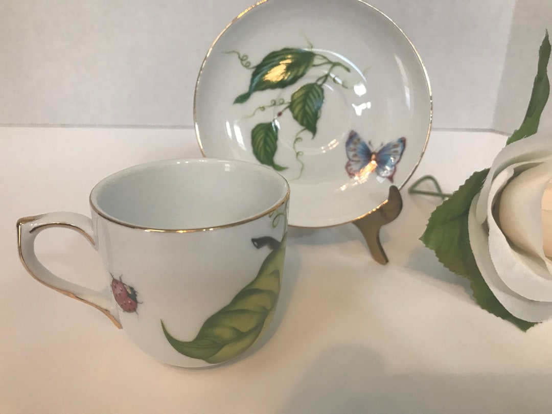 Godinger Ladybug Demitasse Cup Set, I. Godinger Butterfly Espresso Cup ...