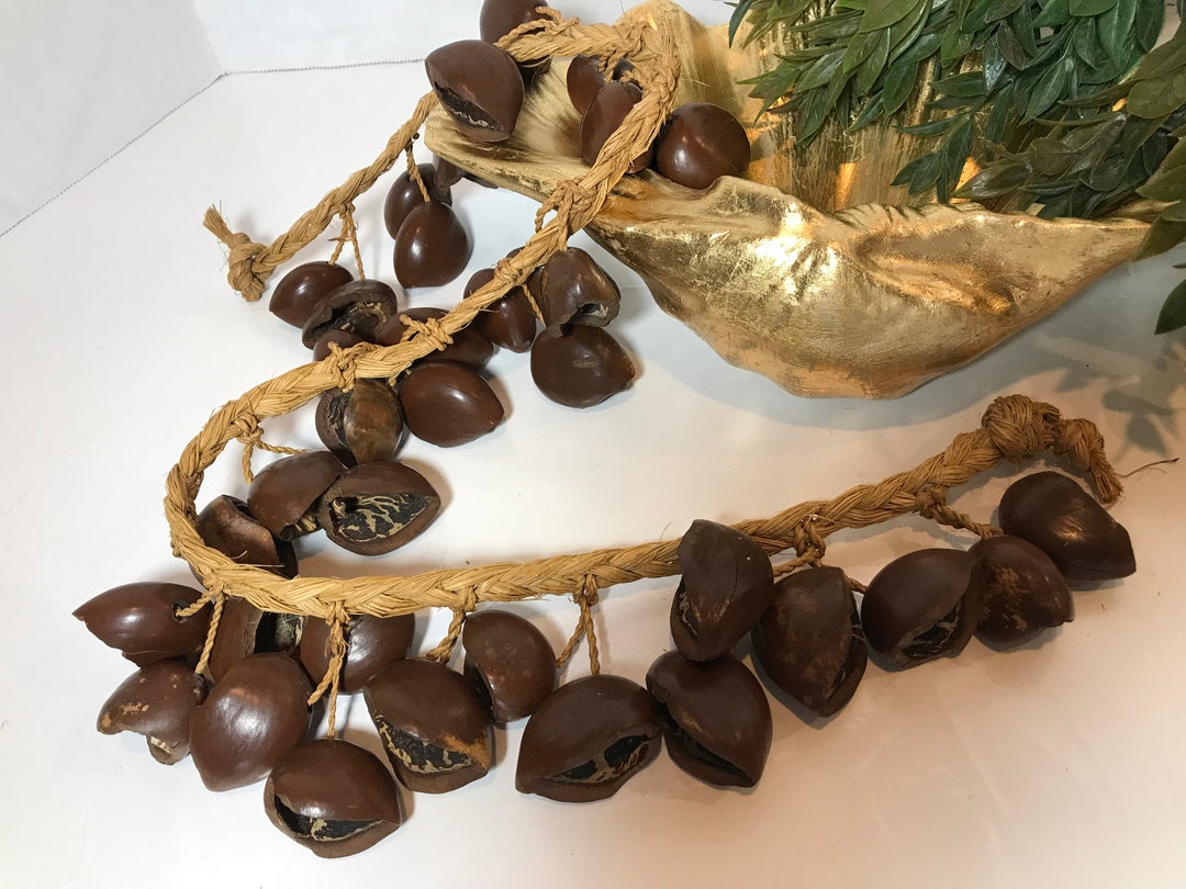 Vintage Large Nutshell Strand, Vintage African Strand of Nut Shells on ...