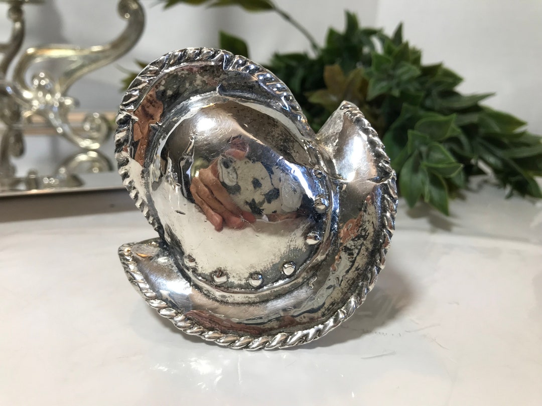 Vintage 1960s Rare Almazon Silverplate Military Helmut, Vintage Silver ...