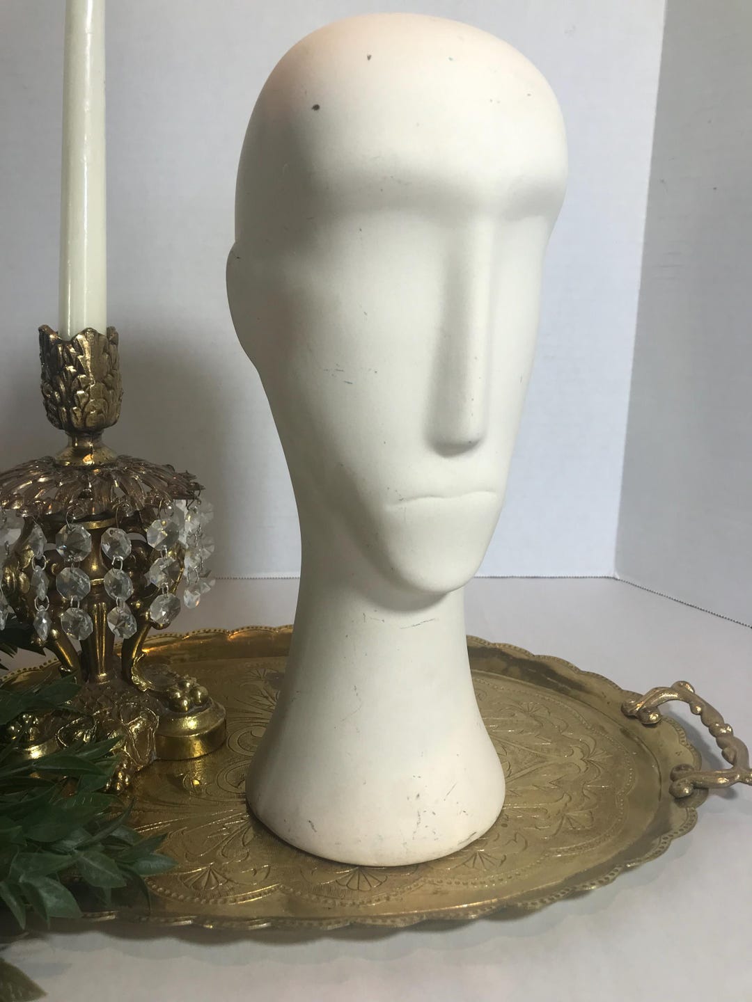 Vintage Ikea Ceramic Head Statue, Vintage White Bisque Mannequin Head ...