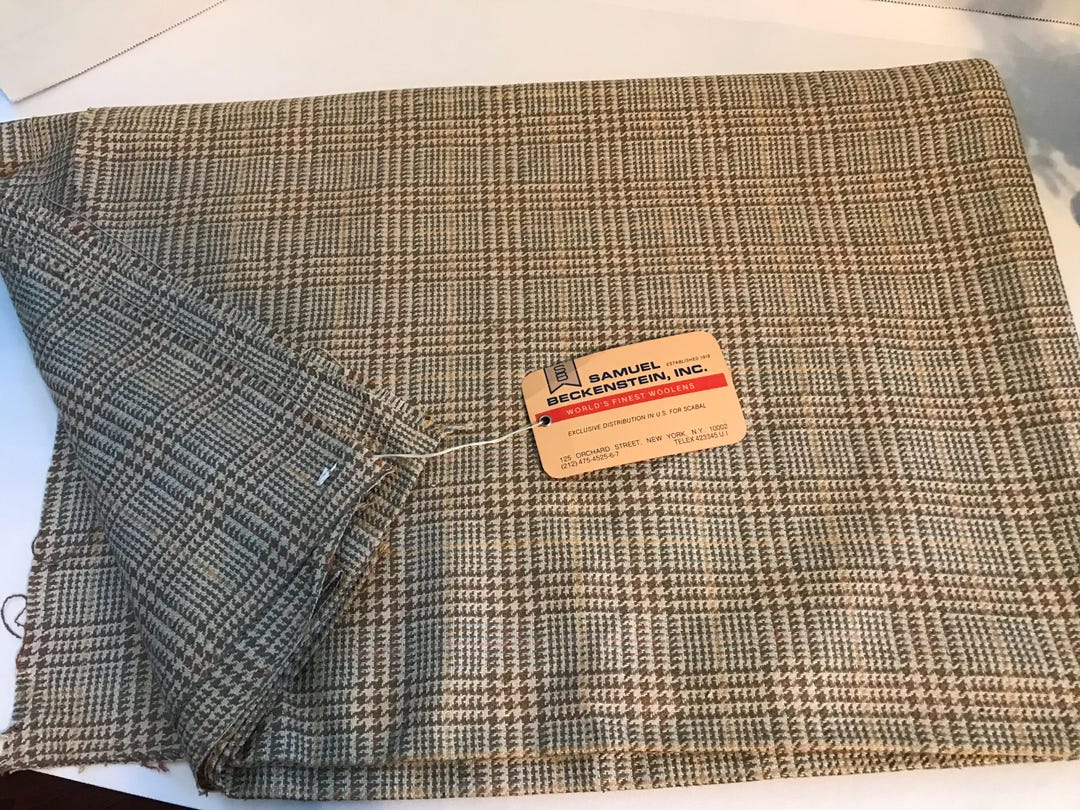 Vintage Samuel Beckenstein Silk Plaid Fabric, Vintage Samuel ...