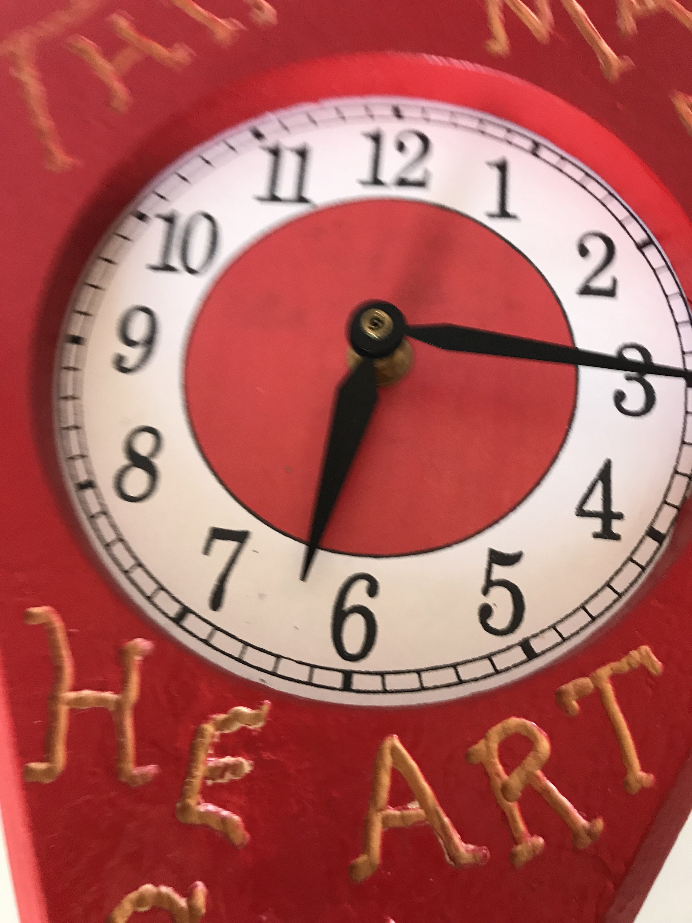 Vintage Handmade Wood Red Heart Clock Wild Thing You Make My - Etsy