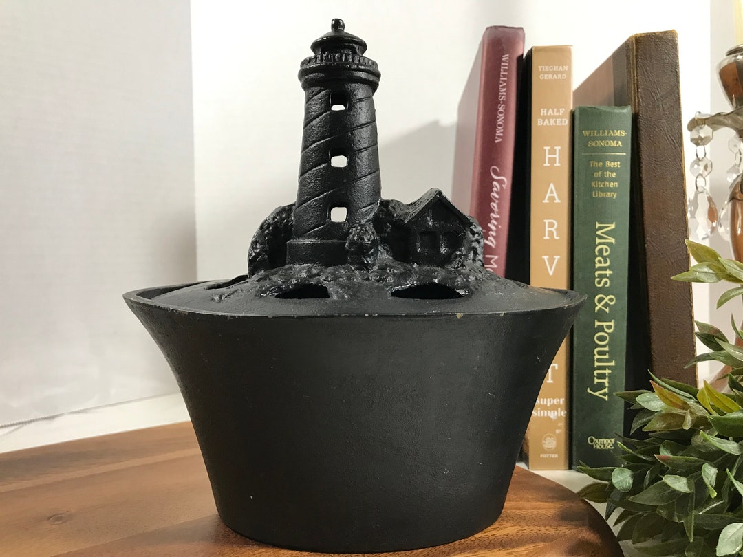 Vintage Wood Stove Cast Iron Humidifier, Vtg Cast Iron Nautical Design ...
