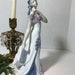 Vintage Lady in White Dress Statue, Vintage Romantic Lady in White ...