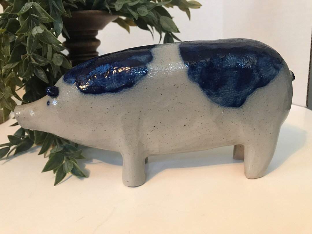 Vintage 1986 Eldreth Signed Ceramic Pig French Country Pig - Etsy