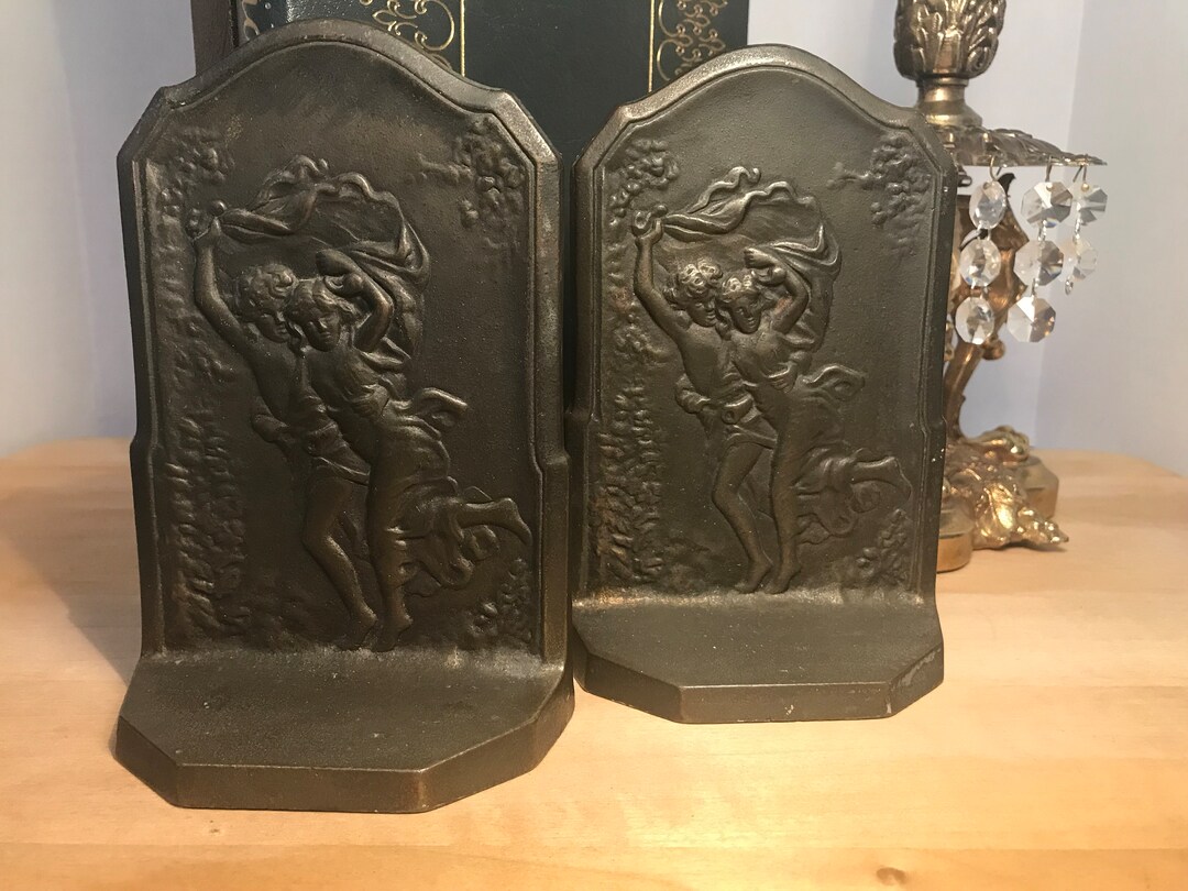 Antique Cast Iron Bookends, Antique Connecticut Foundry Mfg Co 1928 ...