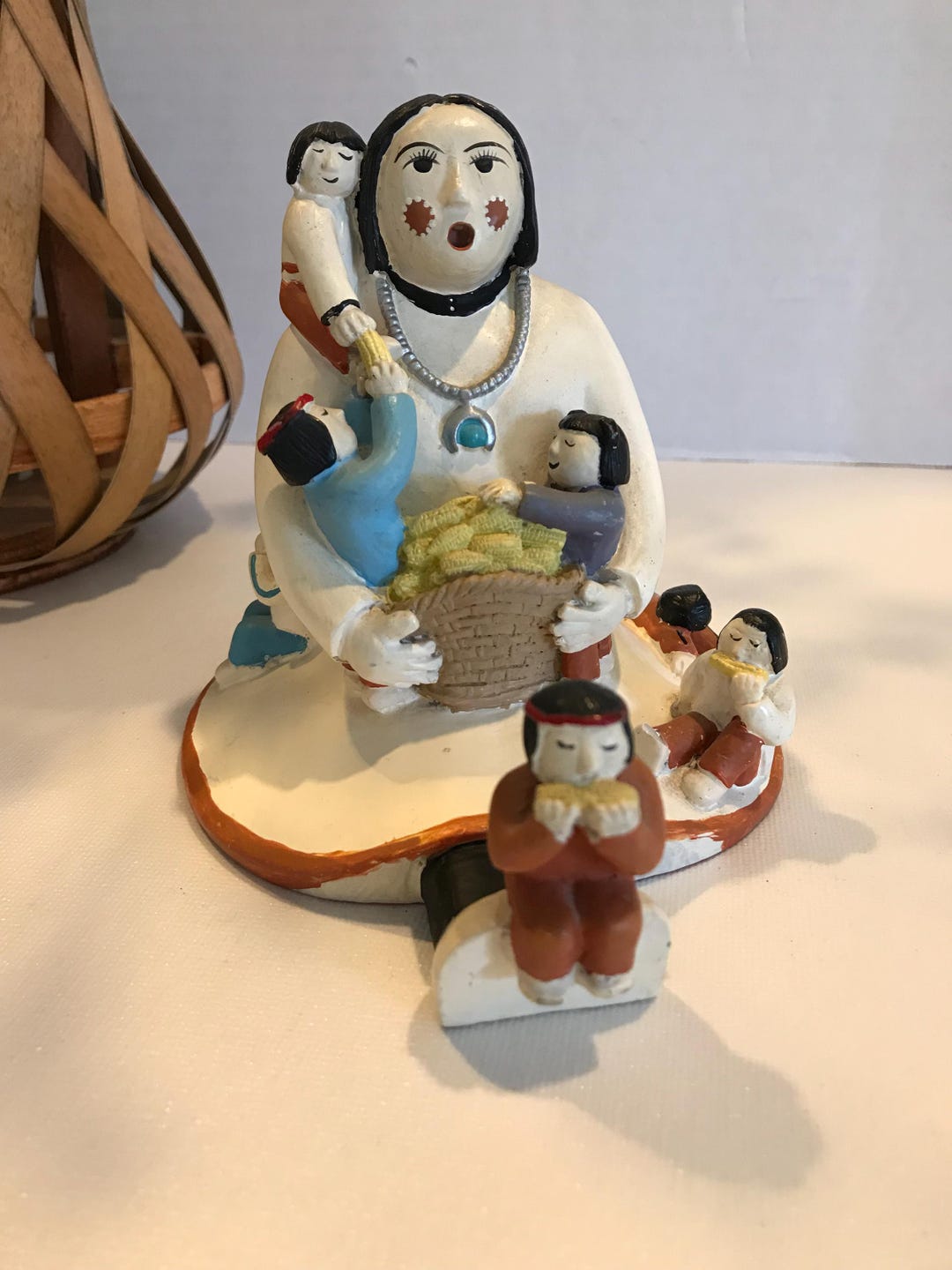 Vintage Ceramic Pottery Storyteller Figurine, Vintage Red Clay Pottery ...