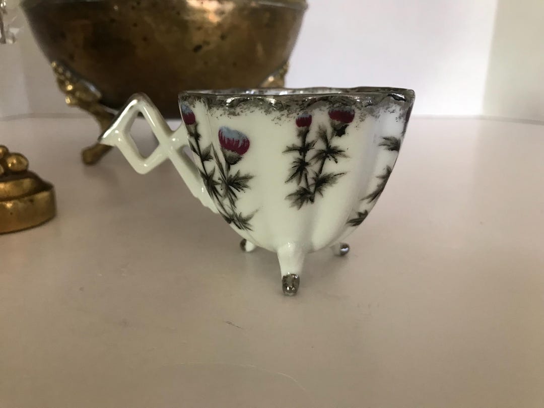 Vintage Demitasse Teacup, Vintage Petite White Floral Teacup With ...
