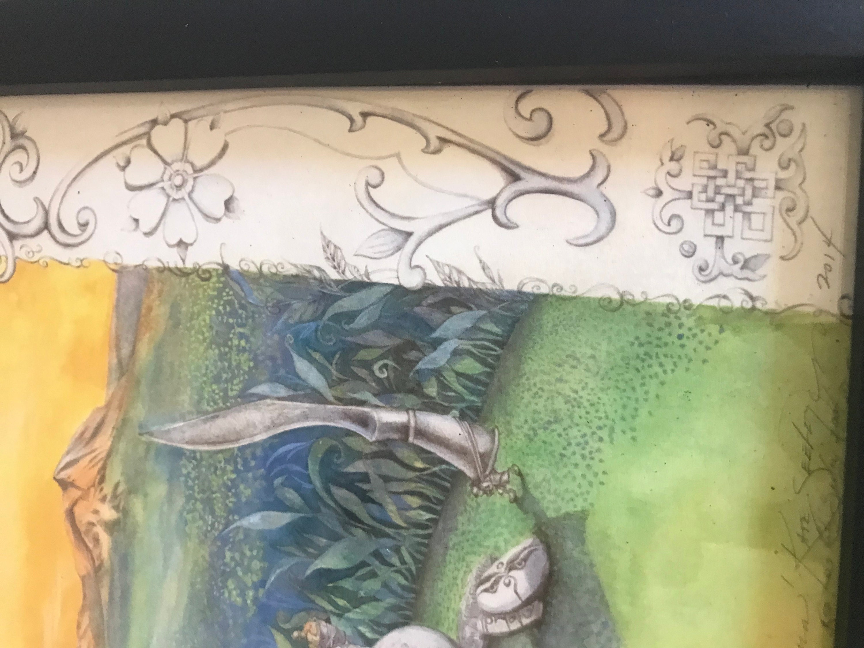 Unique Fantasy Style Original Painting Signed by Artist, Whimsical ...