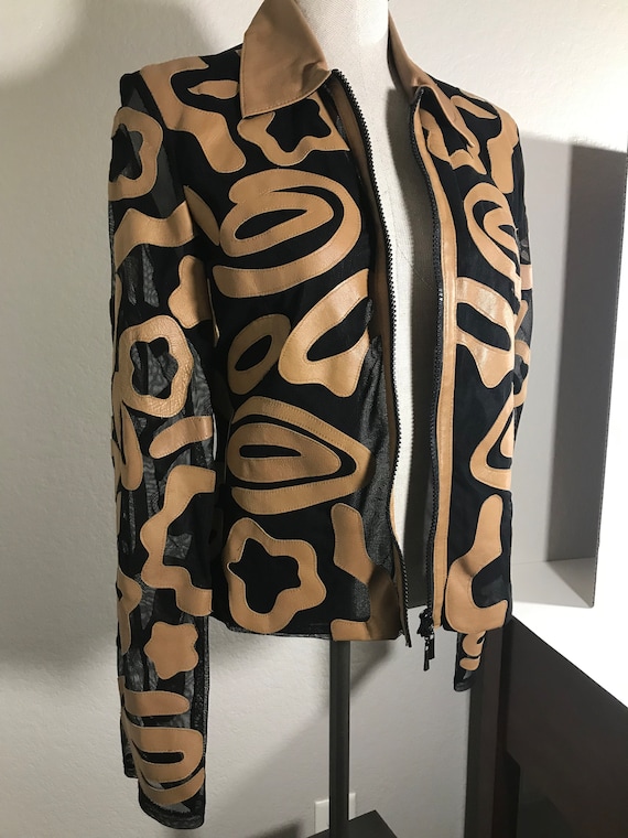 Vintage Isabel leather mod design jacket, brown leath… - Gem