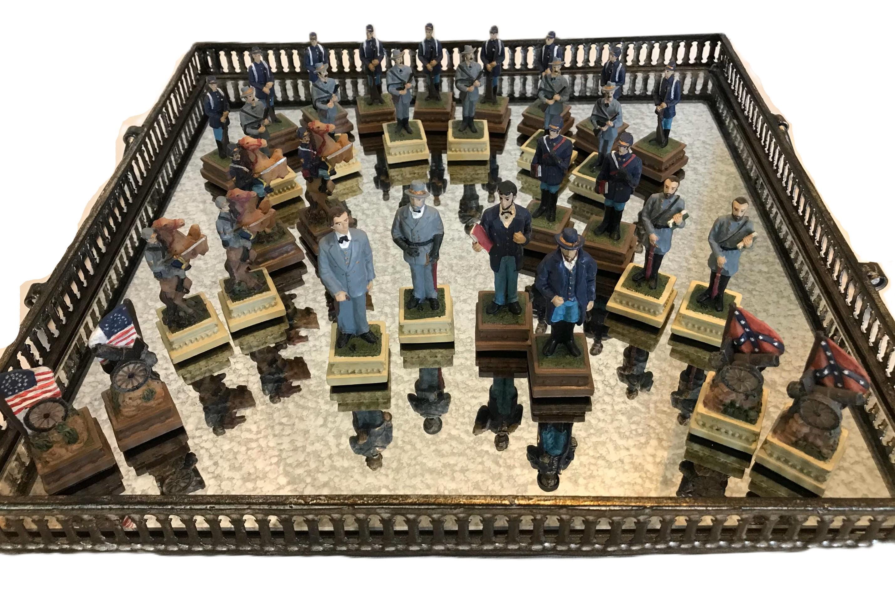 Vintage Civil War Chess Set Pieces, Vintage History Channel Civil War ...