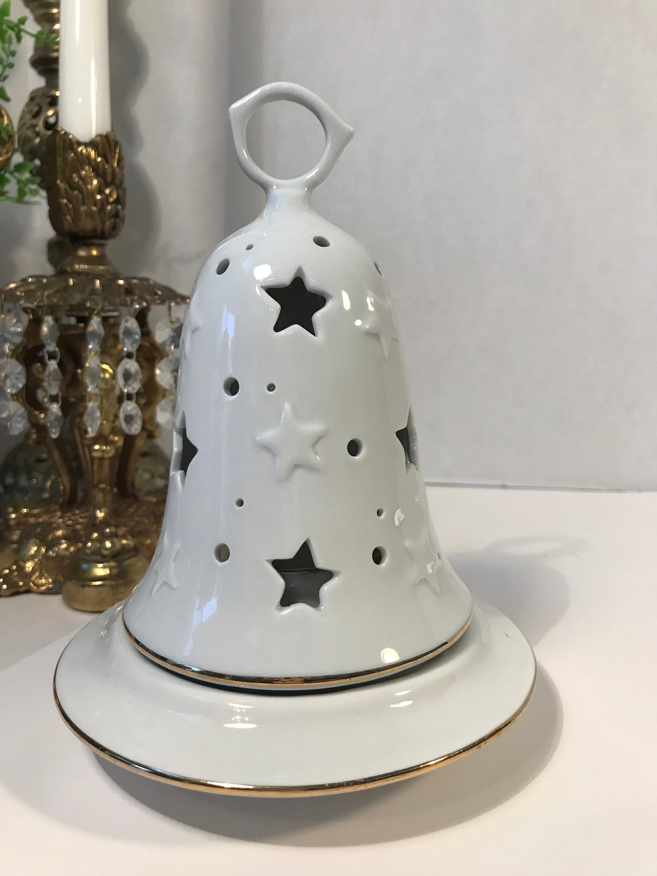 Vintage Apulum Ceramic Fairy Lamp, Apulum White Porcelain Tealight ...