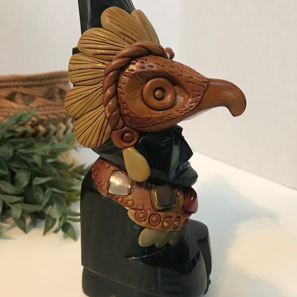 Obsidian Aztec Statue - Etsy