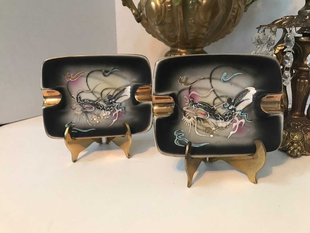 Vintage Japanese Dragonware, Vtg Japan Dragon Ware Ashtray, Vtg ...