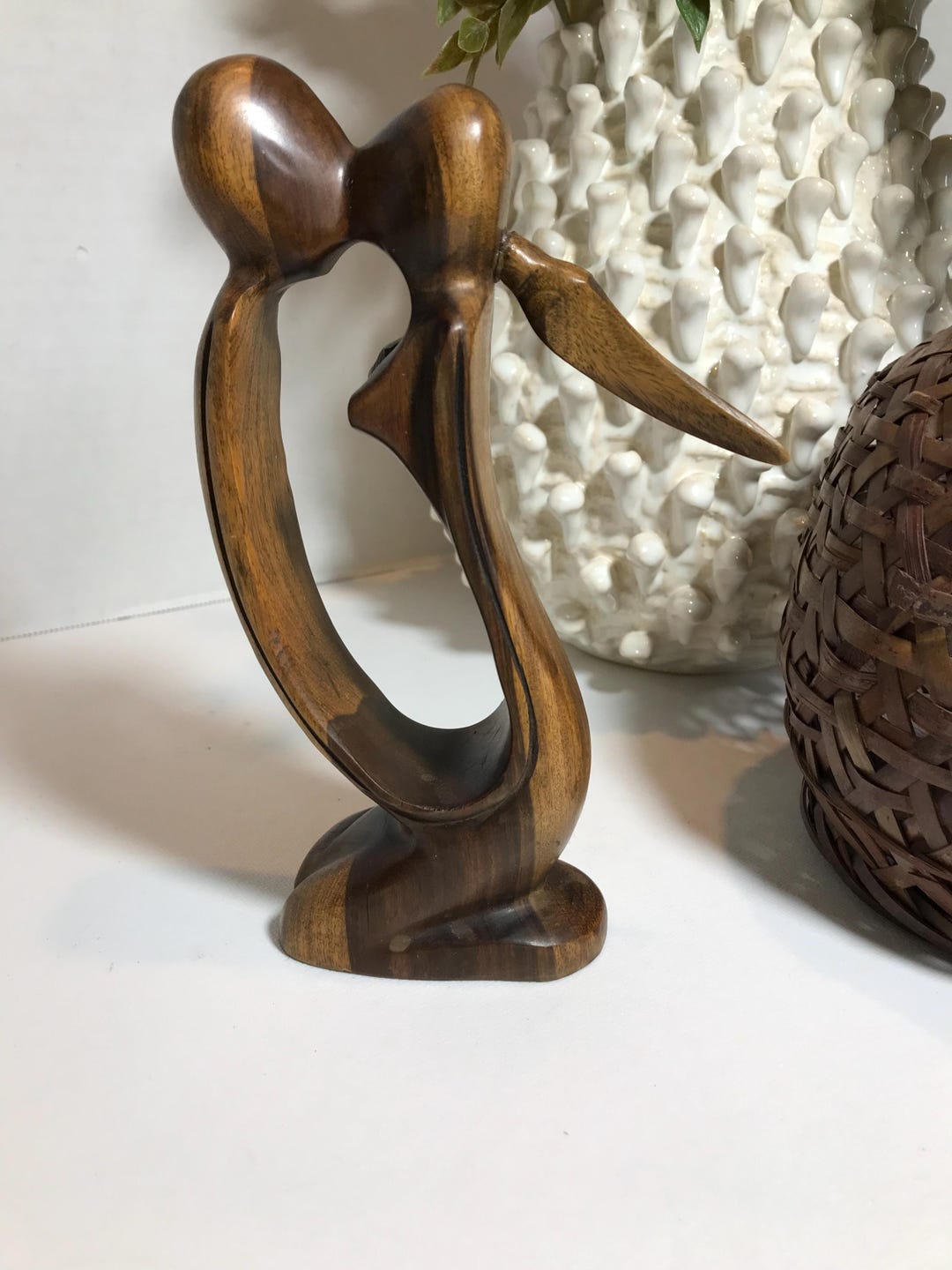 Hand Carved Wooden Modern Statue, Modern Style Wooden Hand Carved Man ...