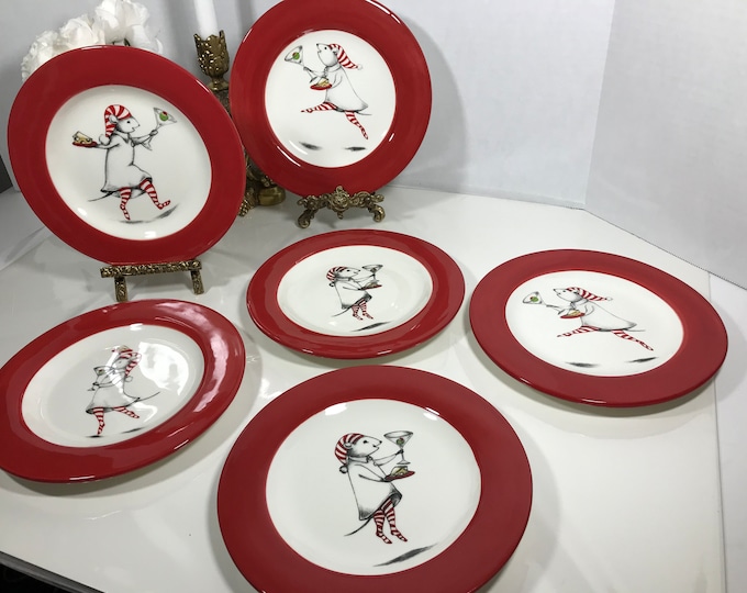 Vintage VERY RARE Global Design Connections Winter Chickadee Salad ...