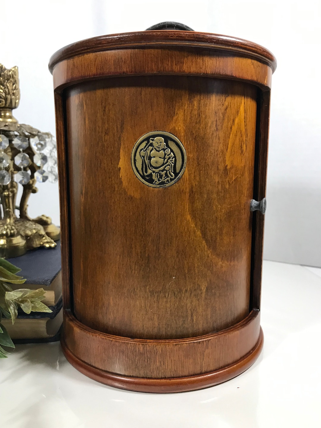 Vintage Rum Wood Box, Wood Pyrat Rum Round Wooden Case, Pyrat Rum ...