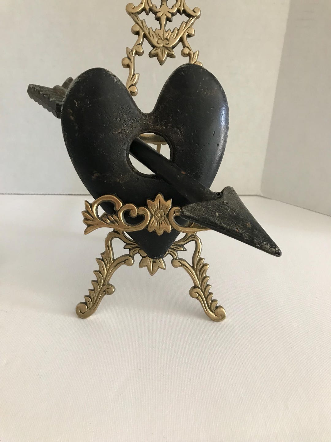 Vintage Cast Iron Heart With Arrow, Vintage Cast Iron Heart With ...