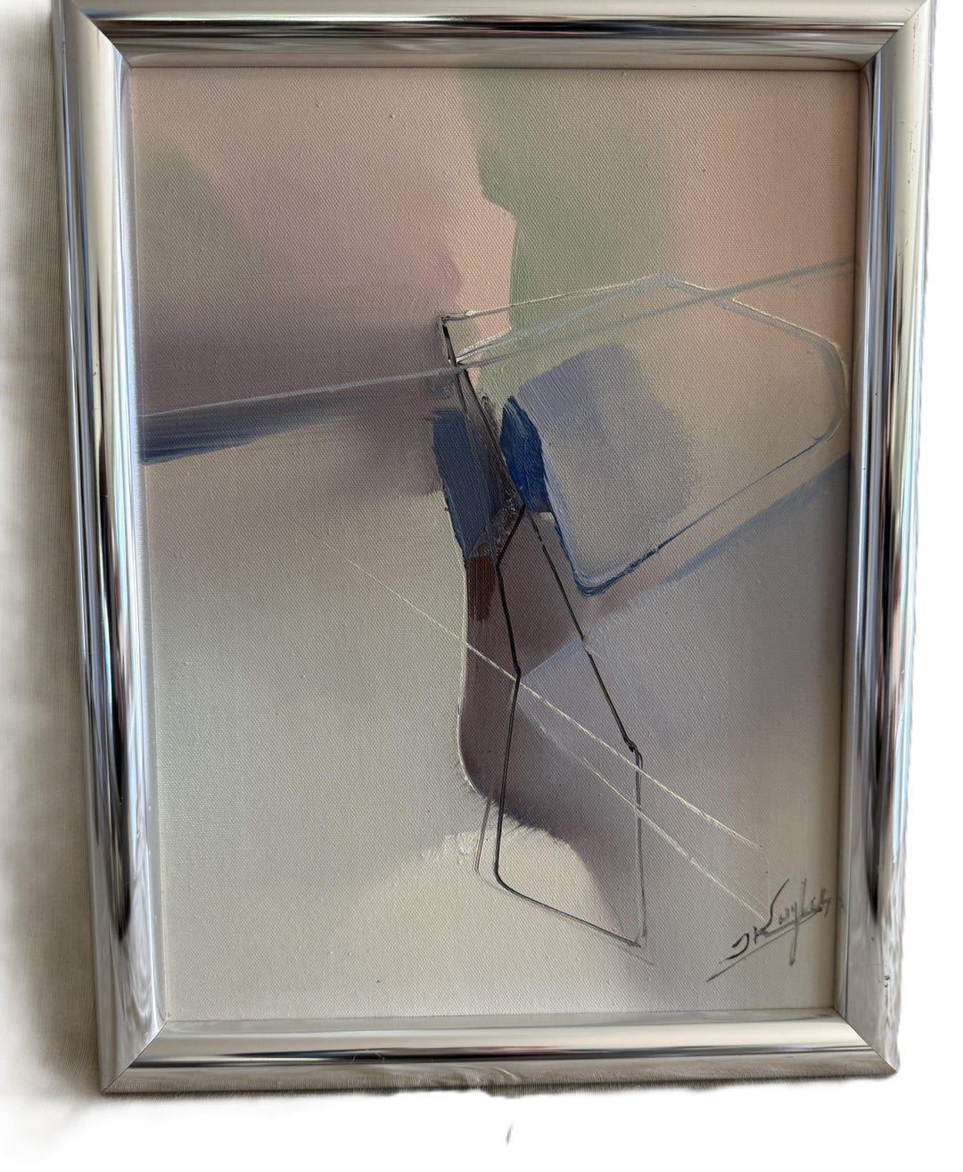 Vintage Mid Century Abstract Painting, J. Kugler Signed Modernist ...