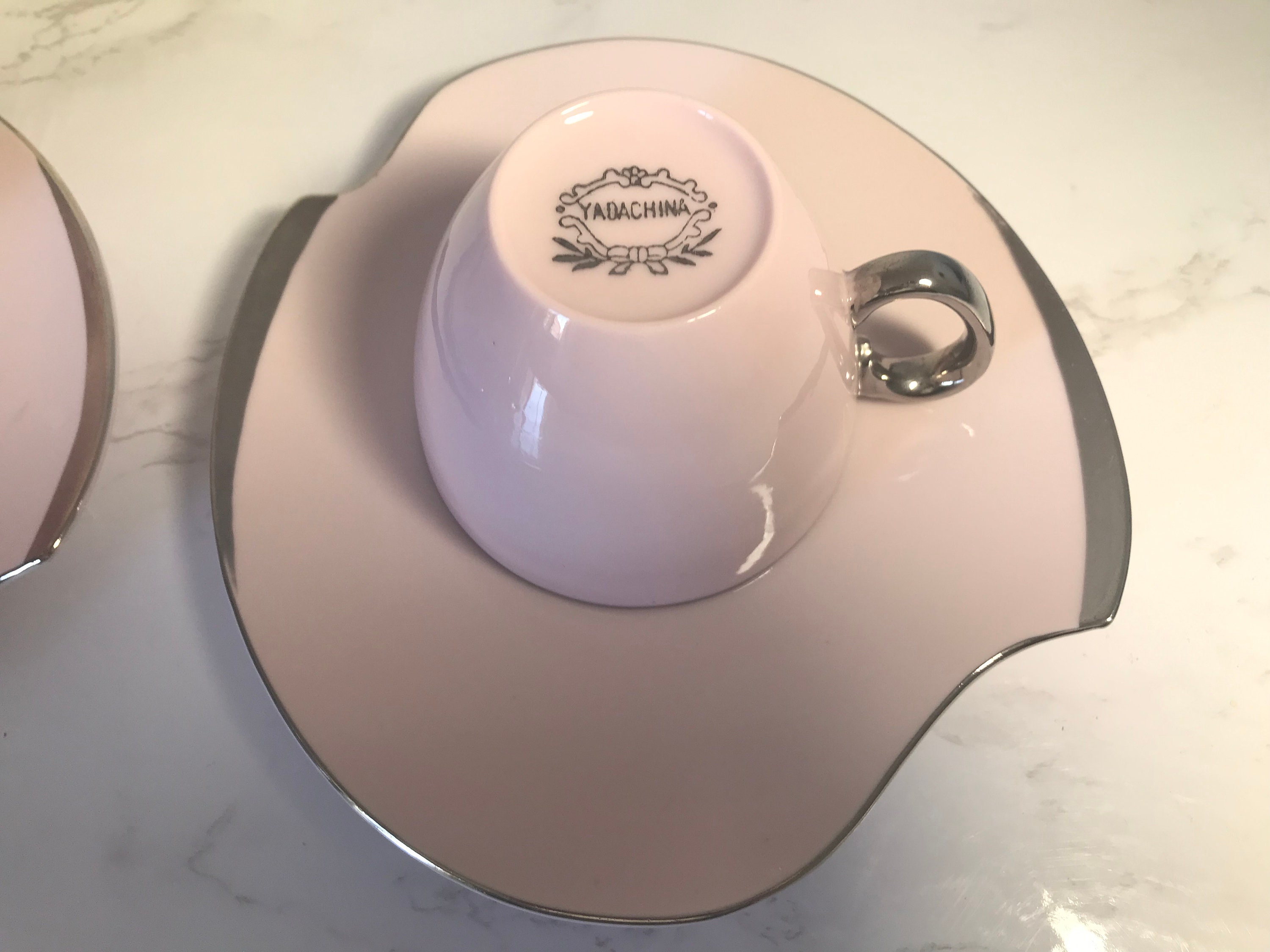 Vintage Yada China Japan Pink and Silver Artist Palette Plate - Etsy