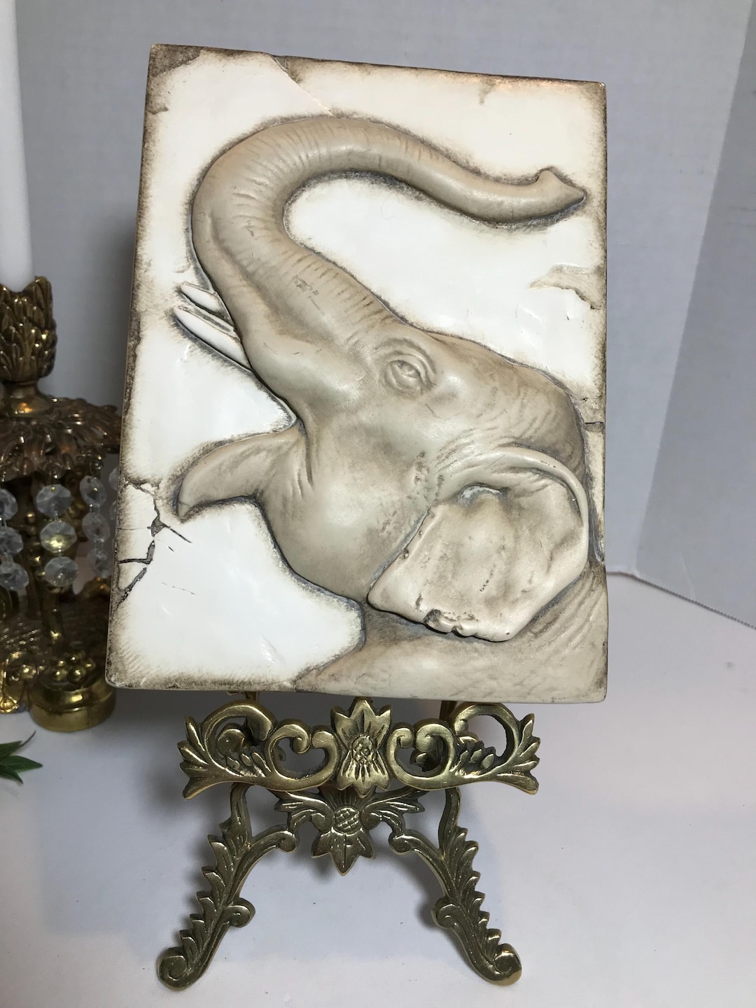 Vintage Sid Dickens Retired Elephant Fortune Ceramic Wall Art, Ceramic ...