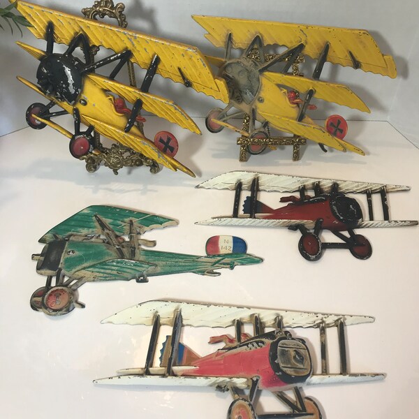 Biplane Metal Decor - Etsy