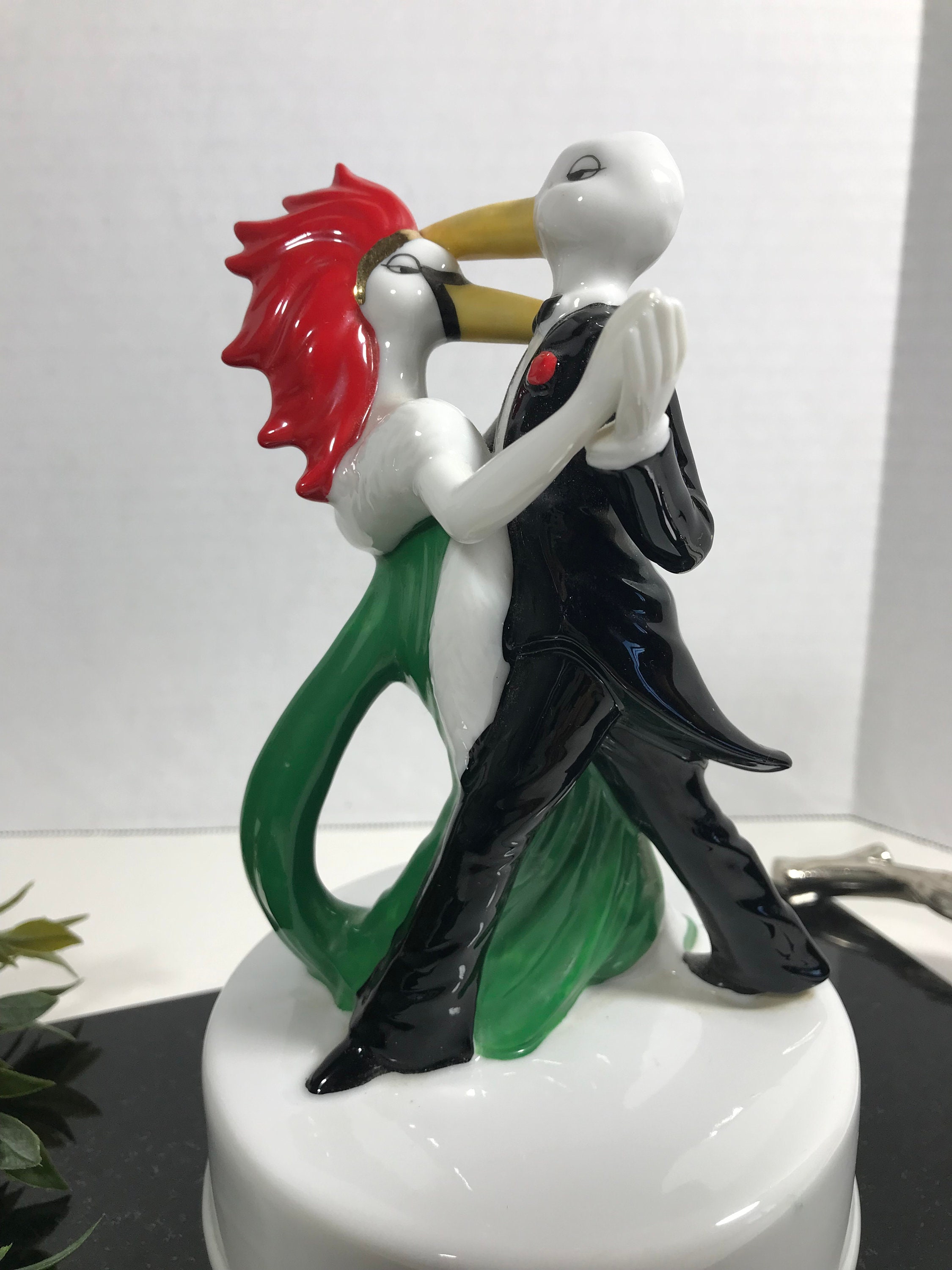 Vintage Dancing Birds Statue, Vintage Ballroom Dancing Bird Figurine ...